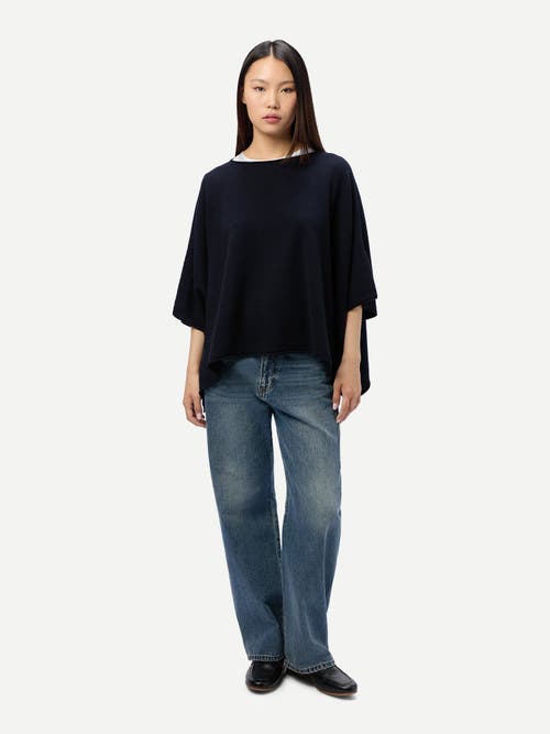 GOBI CASHMERE Gobi Cashmere Timeless Boat Neck Cashmere Poncho